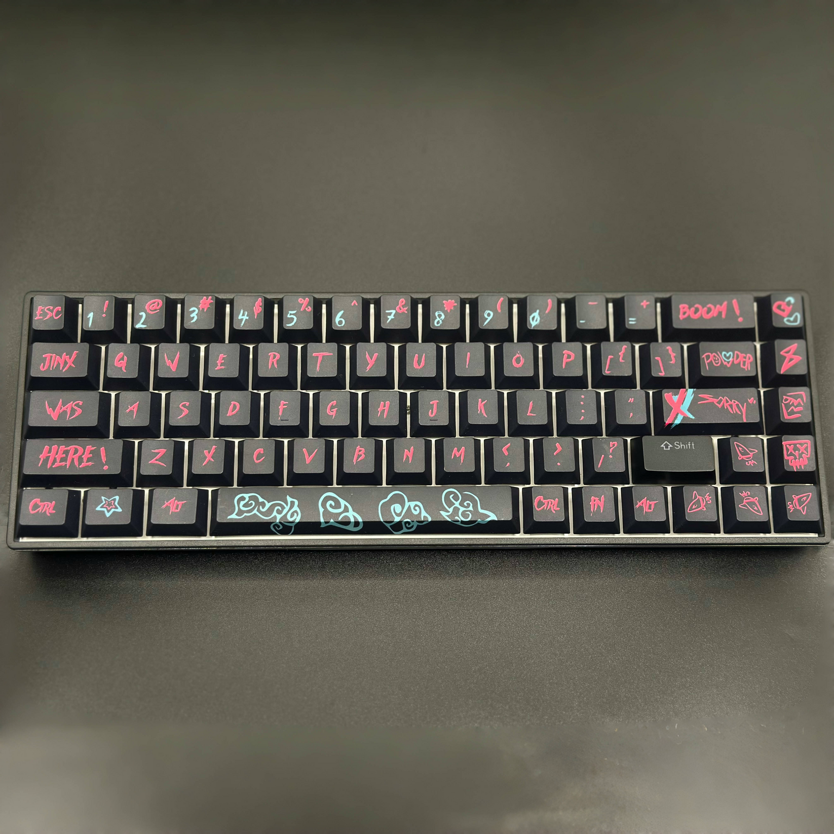 Arcane Jinx keyboard with Keycap Set Wireless 68-key layout Mechanical ...