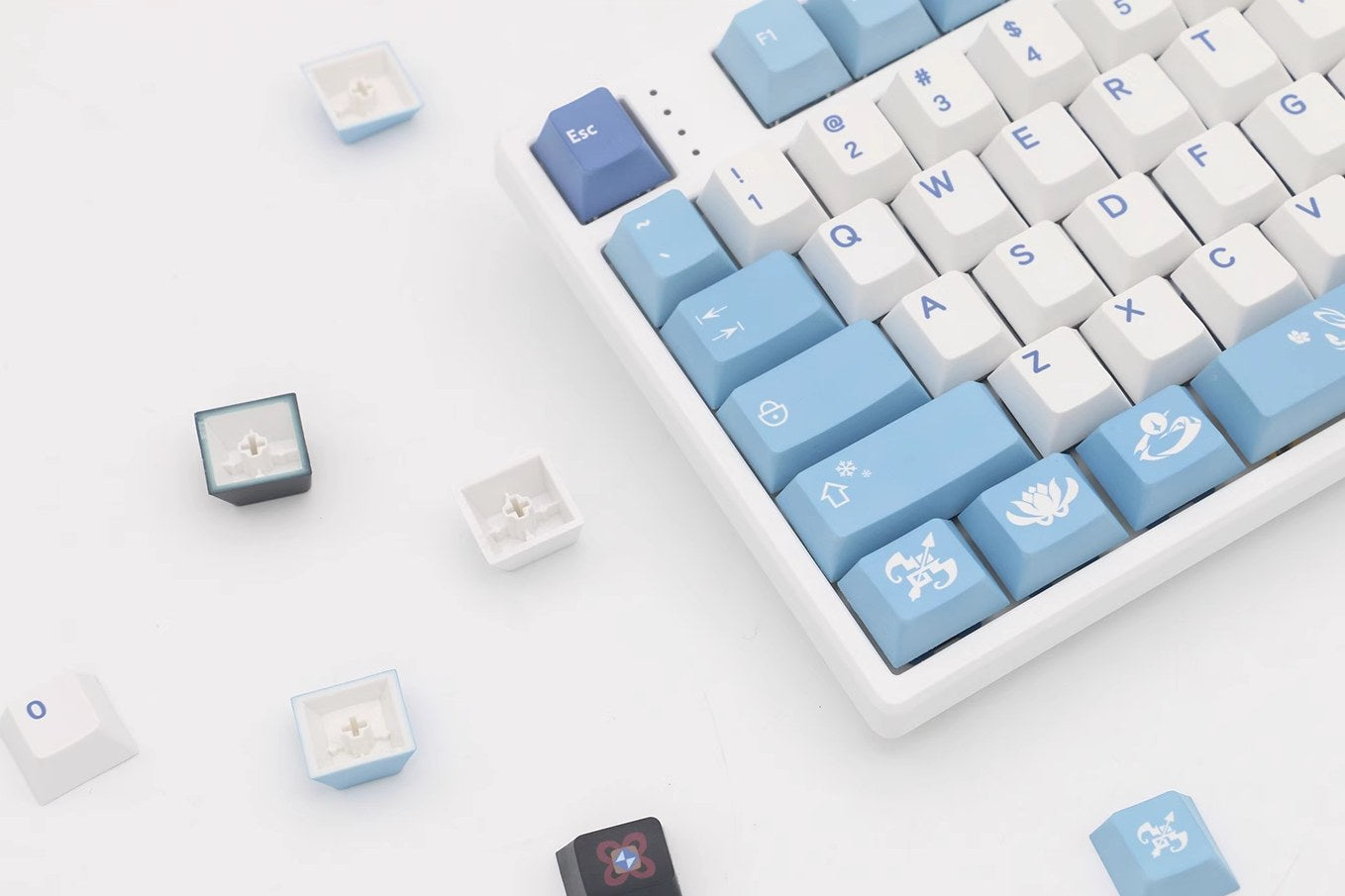 Ganyu Keycaps PBT Custom Genshin Impact keycaps Set Ganyu Fanart ...