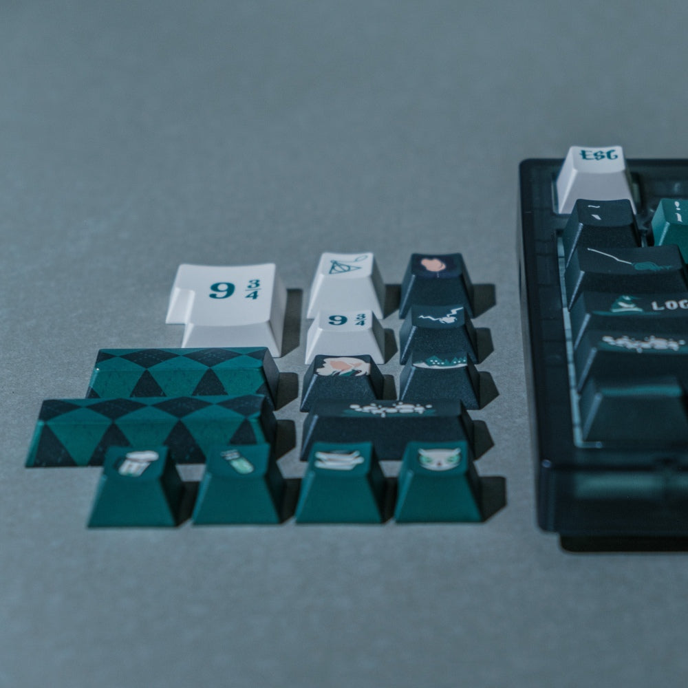 Harry Potter keyboard Slytherin Keycap with Flesports MK870 – AiheyStudio